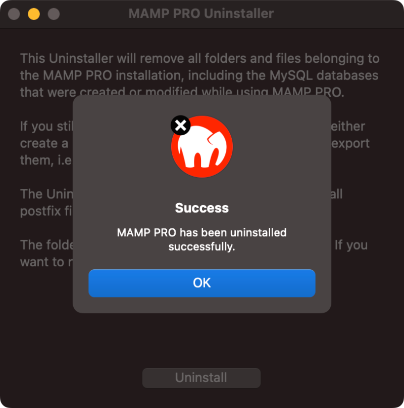 MAMP PROをアンインストールしてMAMP無料版だけにする方法