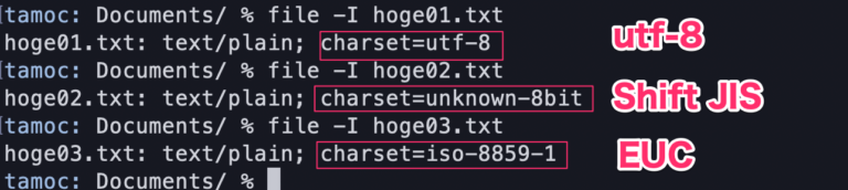文字コードの確認方法（utf-8・Shift JIS・EUC）