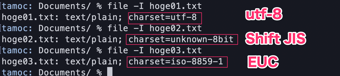 文字コードの確認方法（utf-8・Shift JIS・EUC）